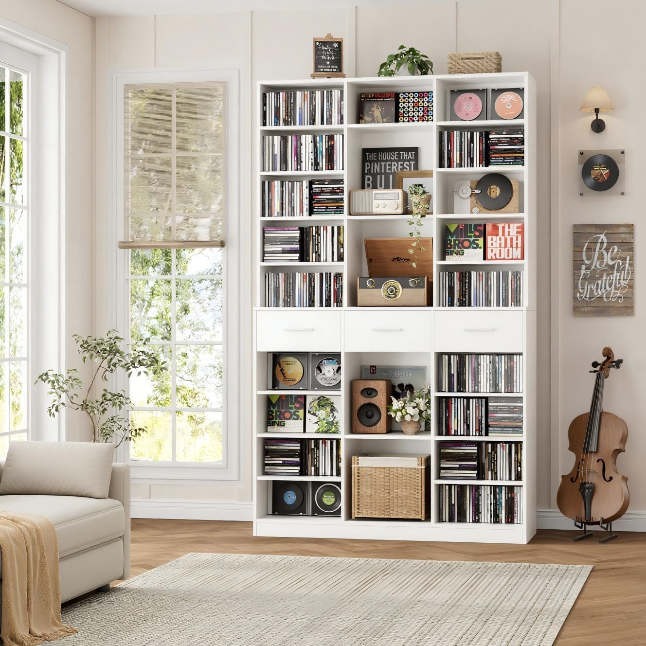 Amazon.com: HOSTACK 75" Tall Book Shelf and Bookcase, 47" Wide ...
