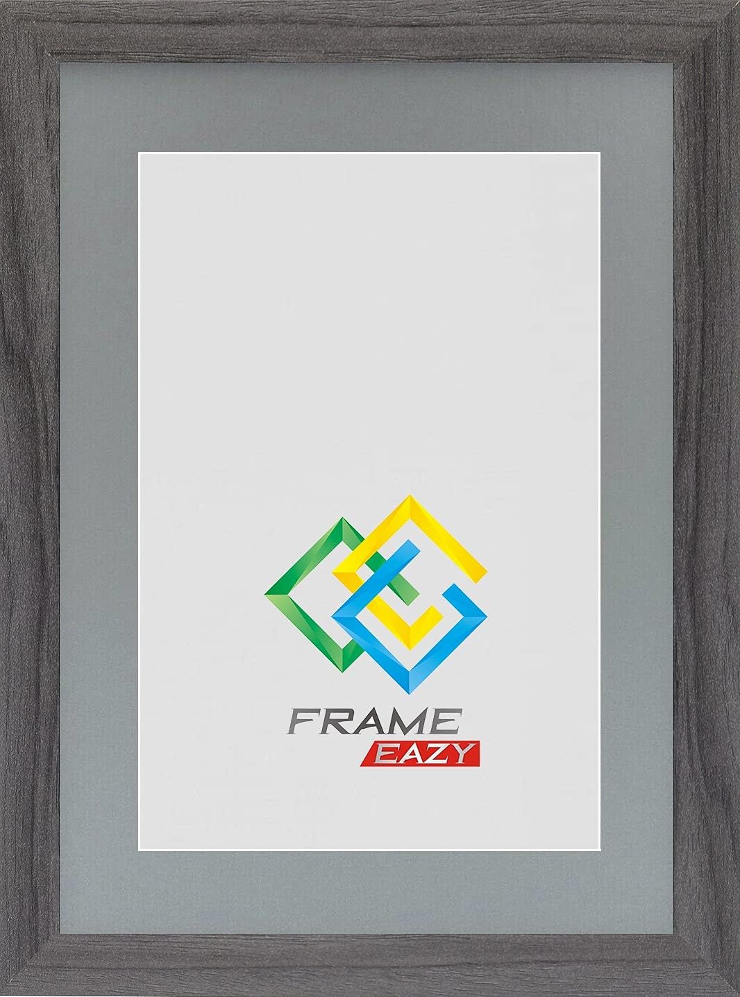 FRAME EAZY Modern Grey Photo Picture Frame Poster Certificate Frames ...