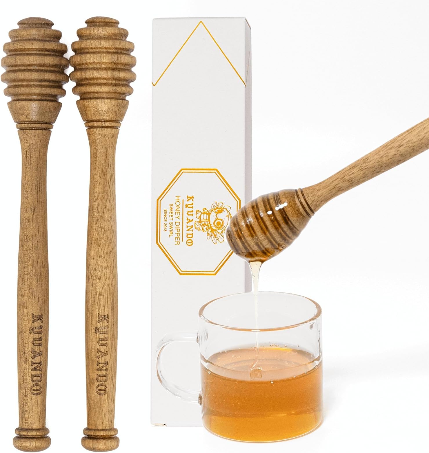 Amazon.com: KYVANDO Brazilian Cherry Wood Honey Dipper - Durable & Warp ...