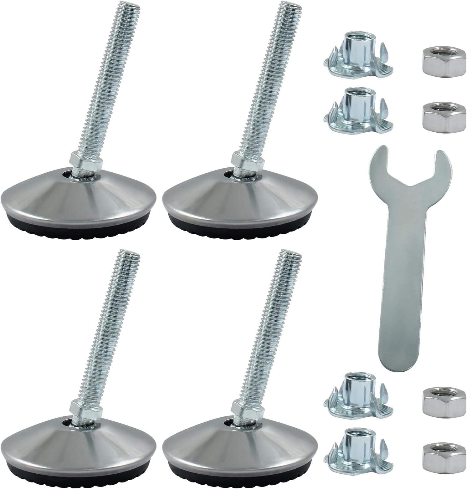 Amazon.com: Bonsicoky 4 Pcs M8 Swivel Adjustable Leveling Feet with 4 ...