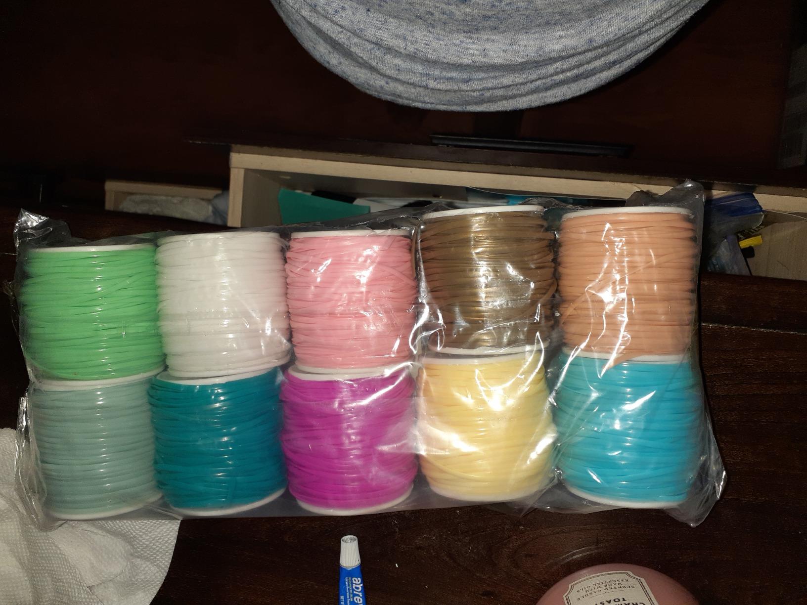 Amazon.com: Plastic Bracelet String for Jewelry Making, 10 Pastel ...