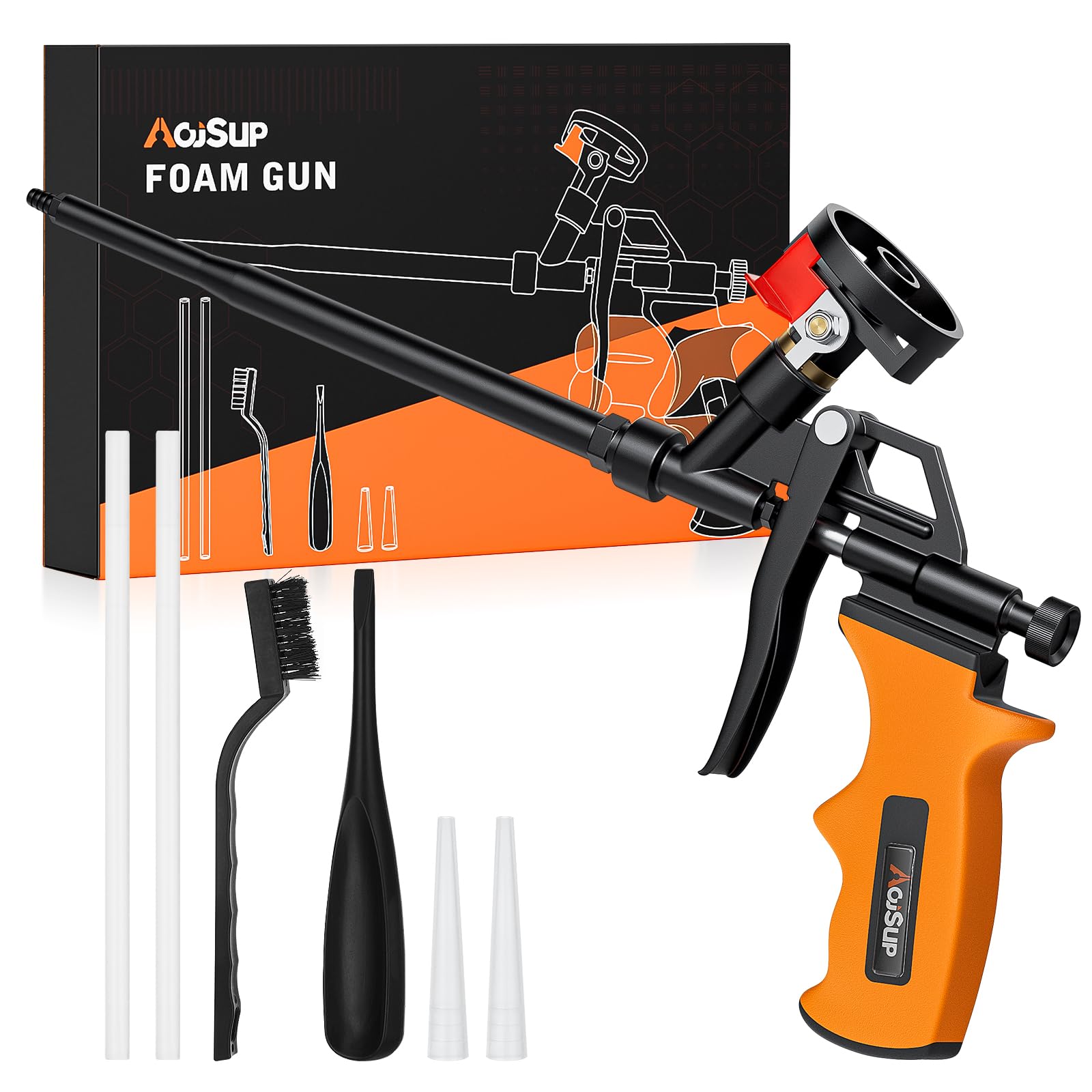 AojSup Foam Gun, Professional PU Expanding Foam Gun, Foam Dispensing ...