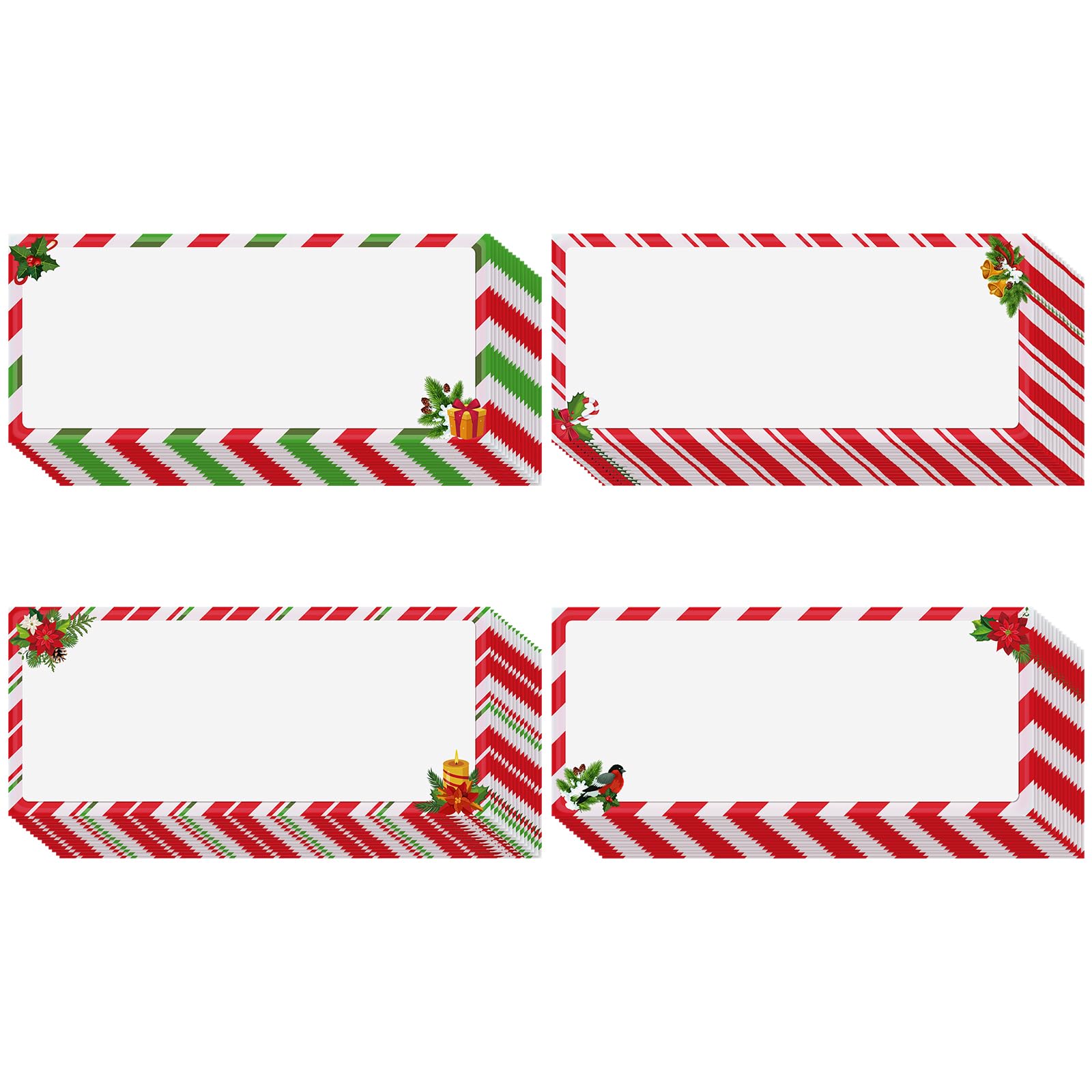 Amazon.com : Zhanmai 60 Pieces Christmas Envelopes Letter Size #10 ...