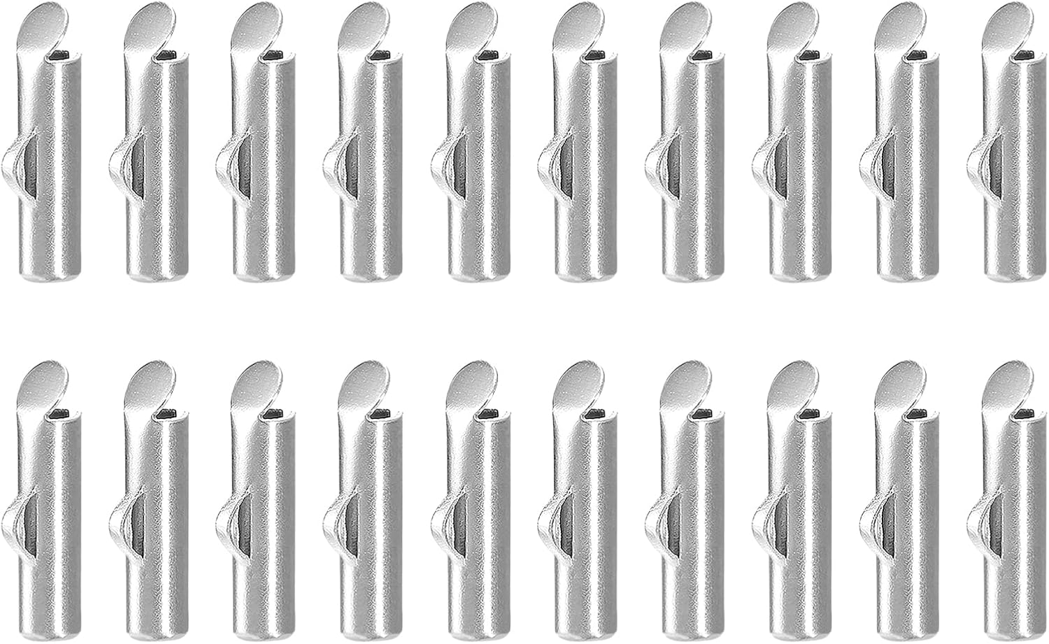 Amazon.com: uxcell 50Pcs Slide on End Clasps, 10mm Tube Ball Bead ...