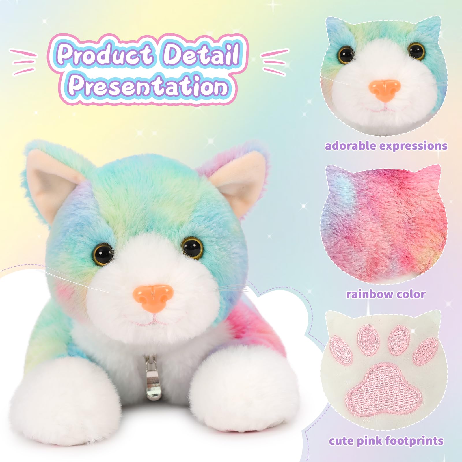 Snapklik.com : Muiteiur 4 Piece Cats Stuffed Animals, 15.7 Inch Mom ...