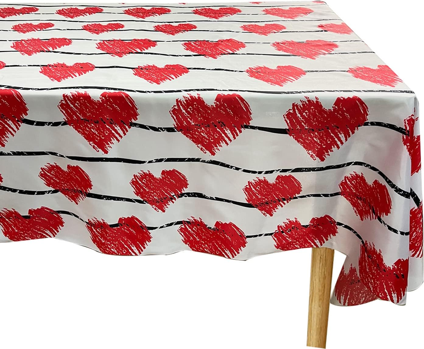 Amazon.com: NRAMOOS Valentine's Day Tablecloth Rectangle Love Heart ...