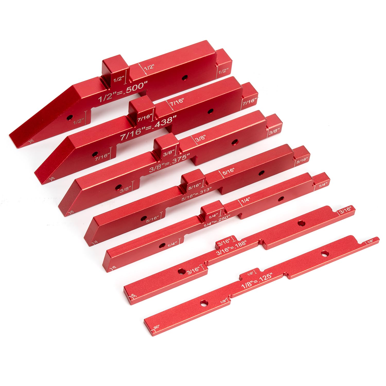 Snapklik.com : 7PCS Syocsek 4-in-1 Woodworking Gauges Set, 6 Inch Red ...