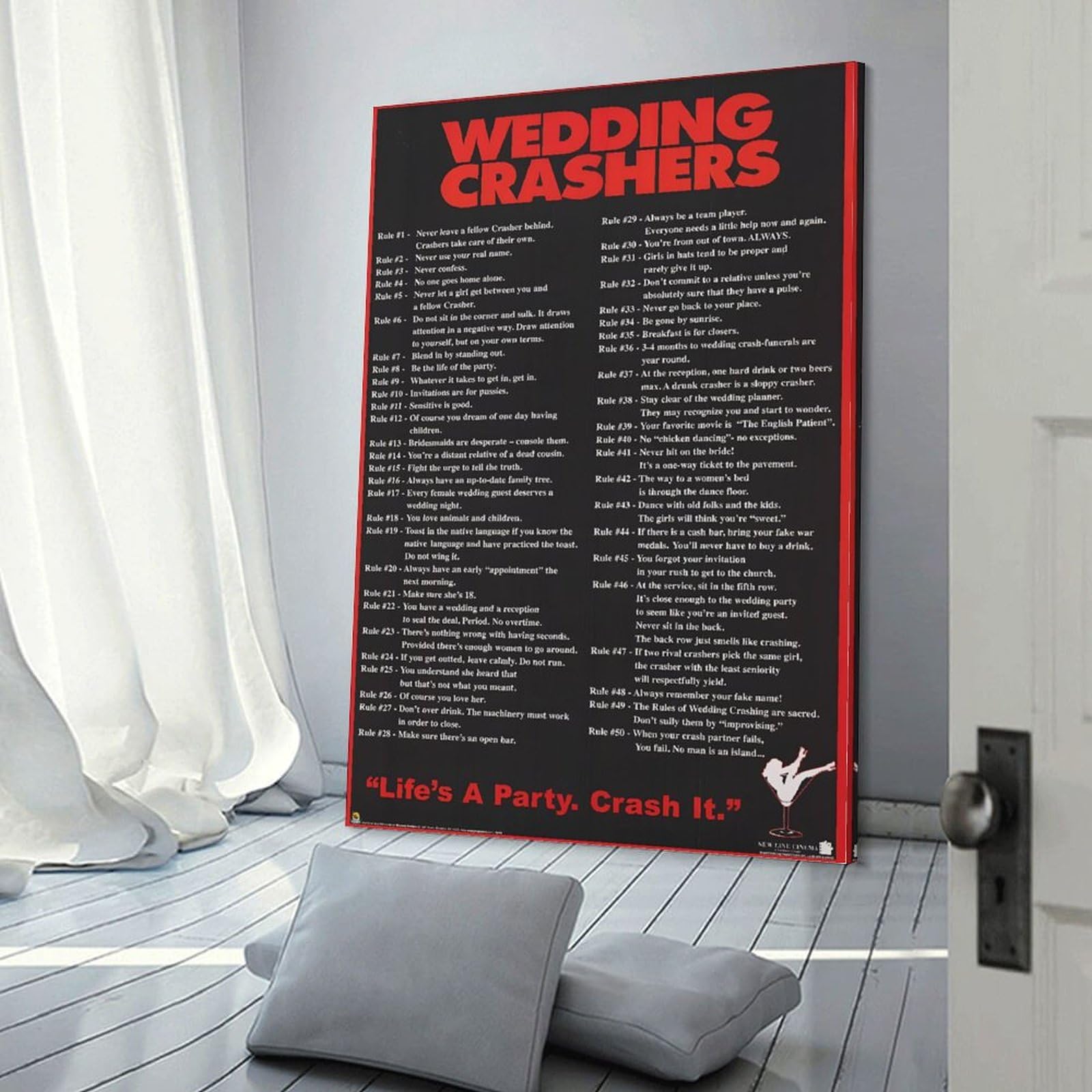 Wedding Crashers Rules Poster Wedding Crashers: Unrated New Line