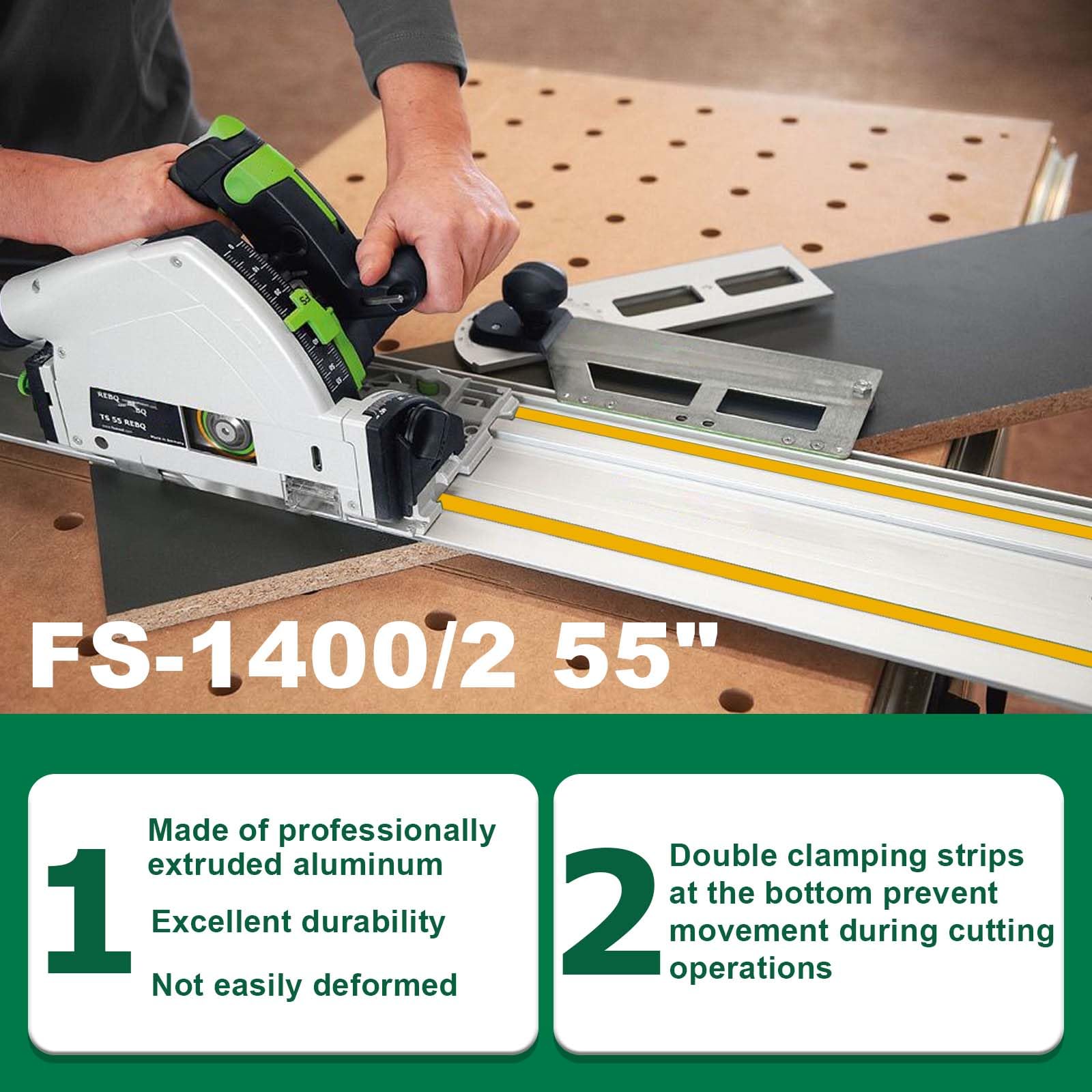 Snapklik.com : 55 Replace Festool Guide Rail FS-1400/2 55, Aluminum ...