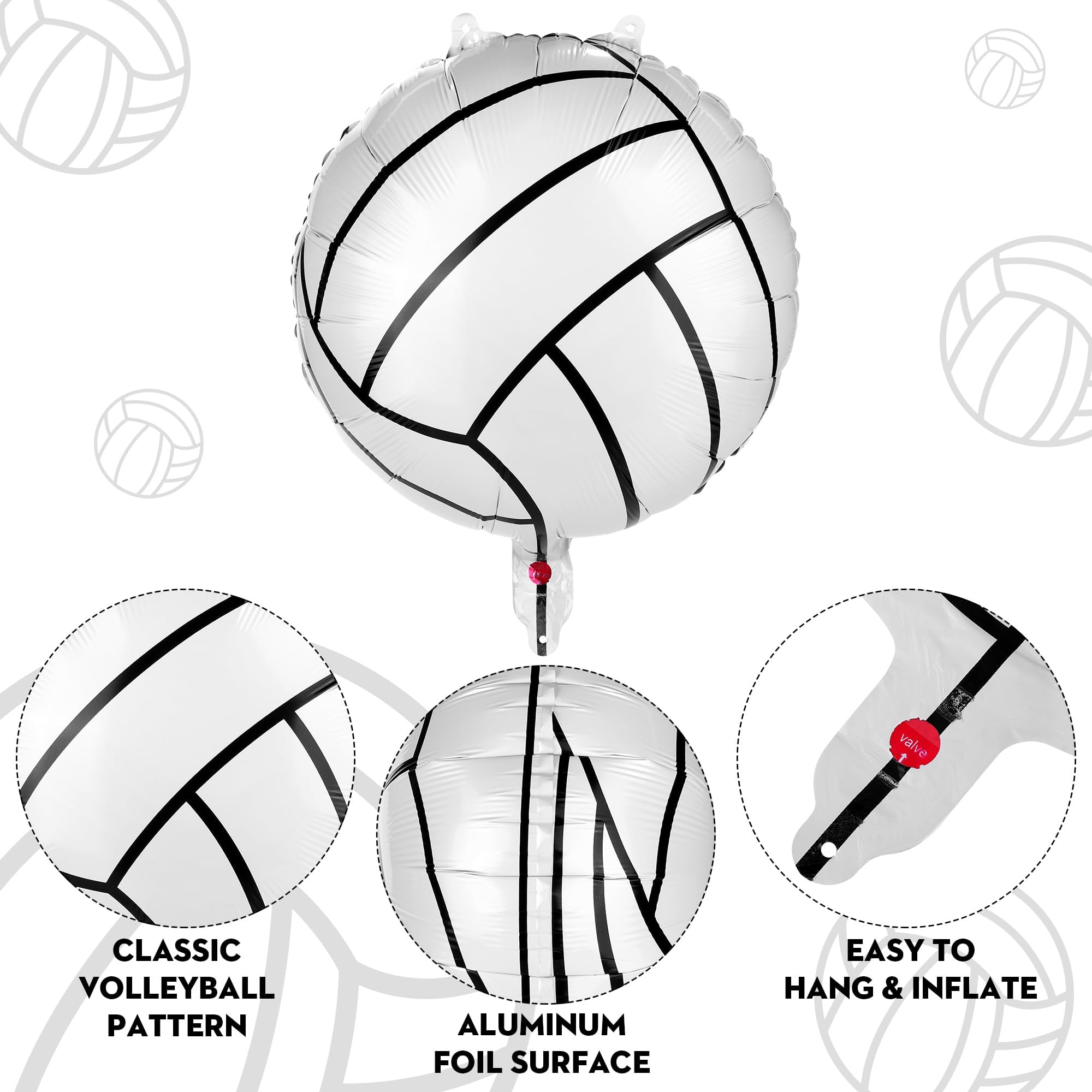 Snapklik.com : Durony 12 Pieces 18 Inches Volleyball Balloons ...