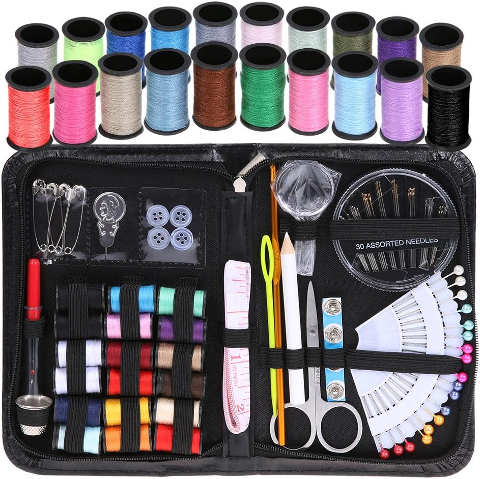 Amazon.com: Sewing Kits HOSPORT Travel Sewing Patch Kit for Adults ...