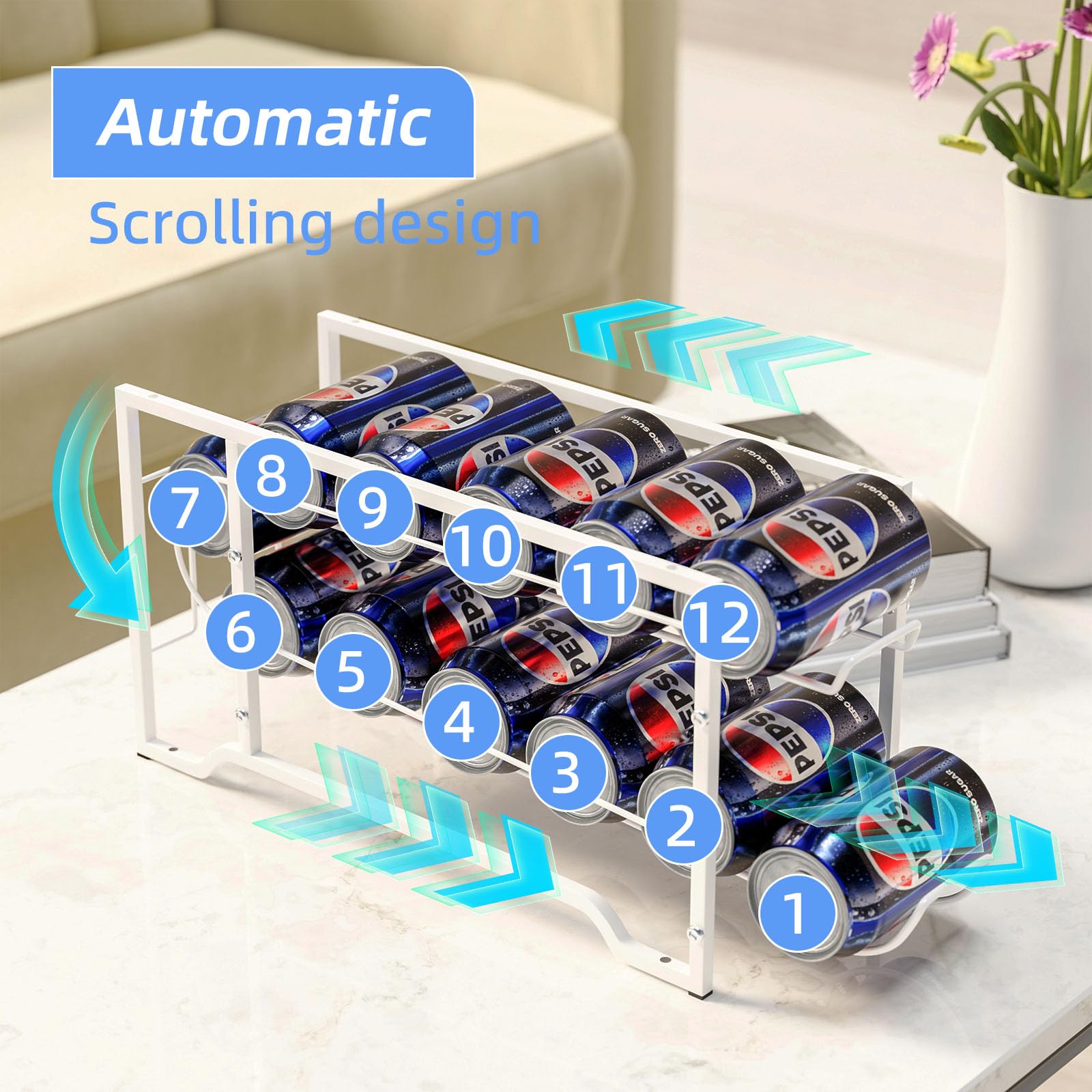 Snapklik.com : Simple Trending Soda Can Organizer Stackable Dispenser ...