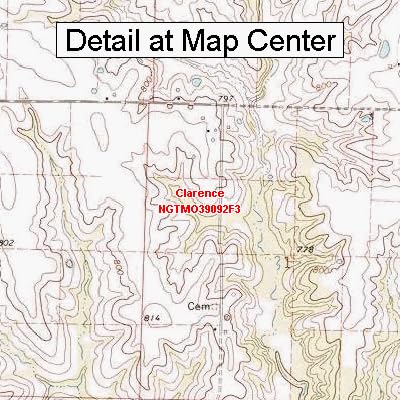 Amazon.com : USGS Topographic Quadrangle Map - Clarence, Missouri ...
