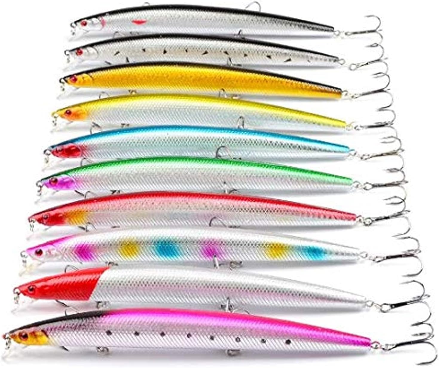 10PCS/Lot 18.5cm 24.5g Fishing Lures Classic Style Minnow Fishing Bait ...