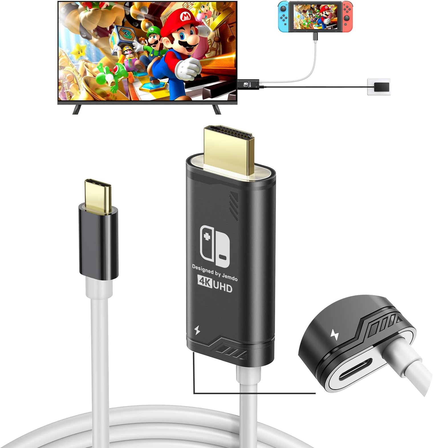 Amazon.com: Boreguse USB C to HDMI Adapter Cable for Nintendo Switch ...