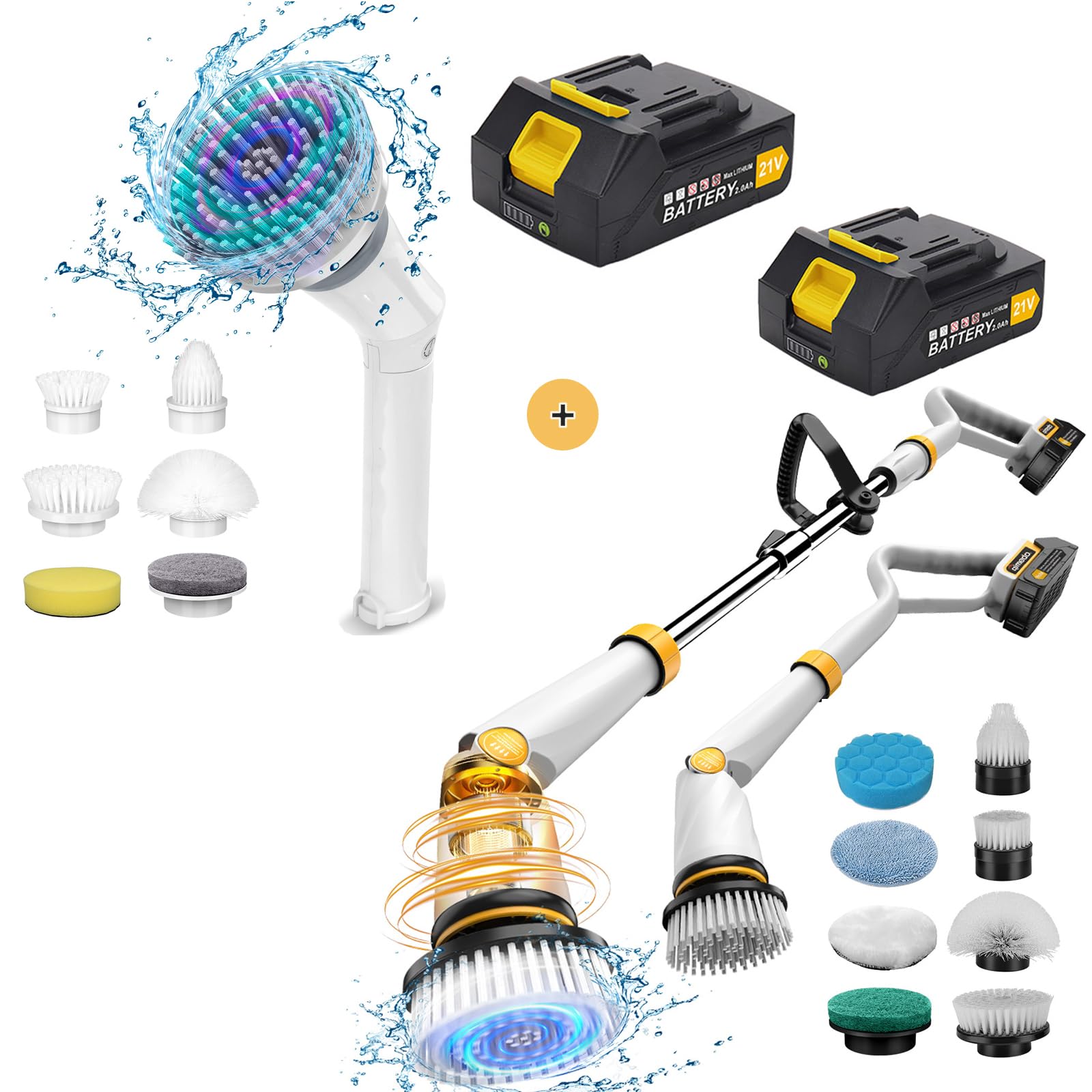Amazon.com: Qimedo Handheld Spin Scrubber &1500 RPM High Power Electric ...