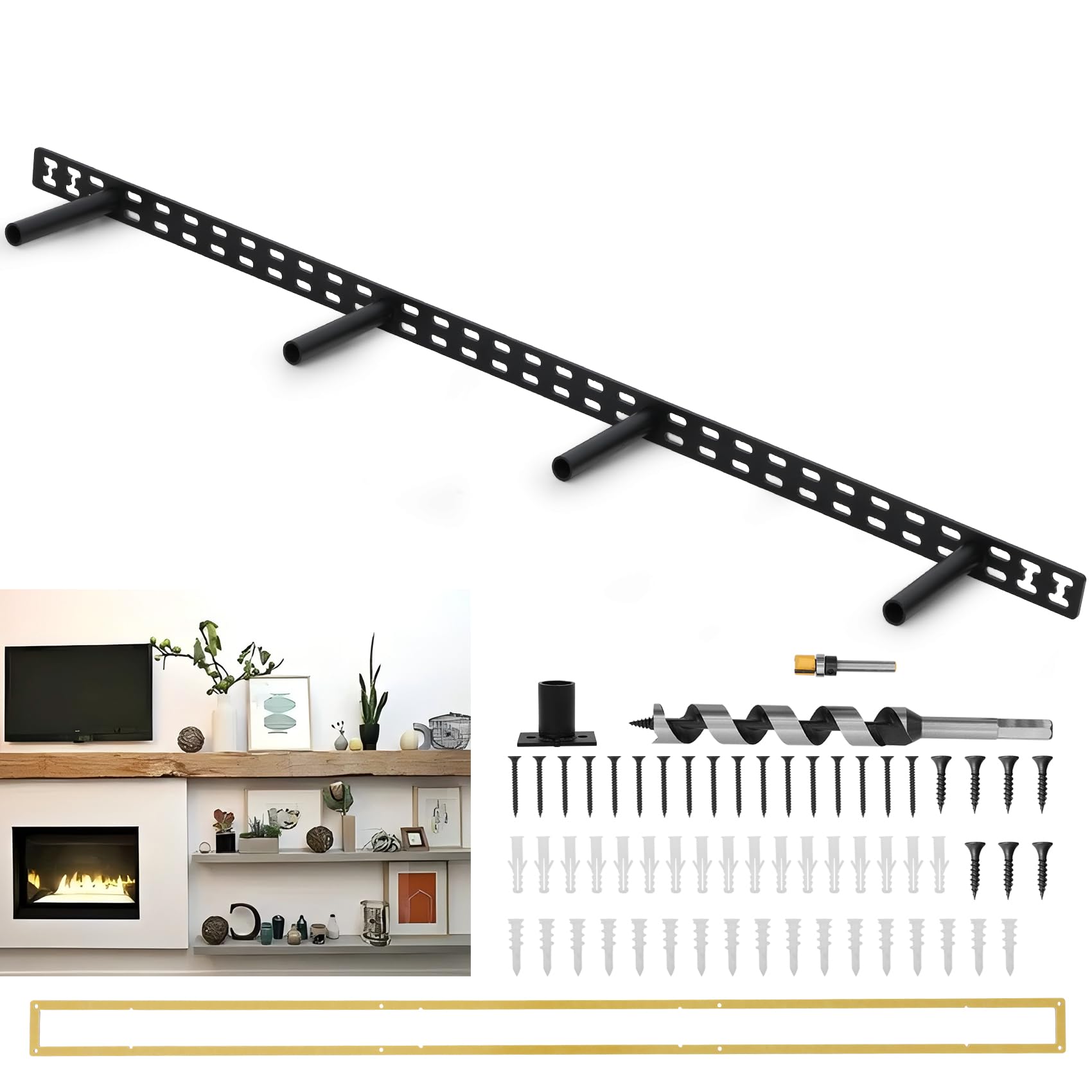 Amazon.com: Upgrade Large Floating Shelf Hardware, 43 in Long Wall ...