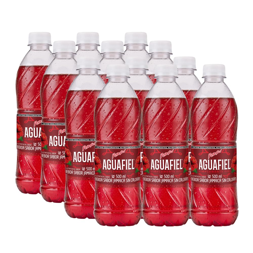 AGUAFIEL Frutal Jamaica, Botella Pet, 500 ml (12 pack) : Amazon.com.mx ...