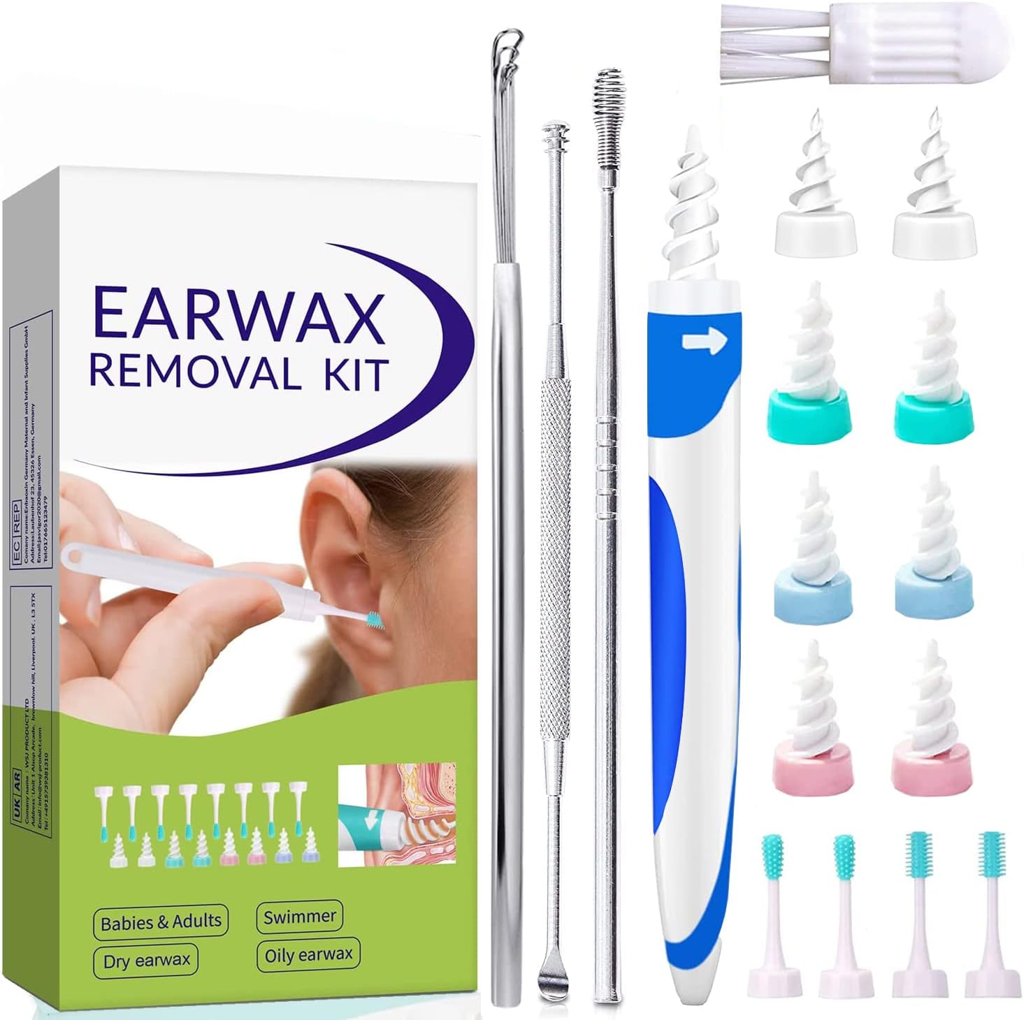 Amazon.com: Earwax Remover Soft Silicone Ear Cleaning Tool Earwax ...