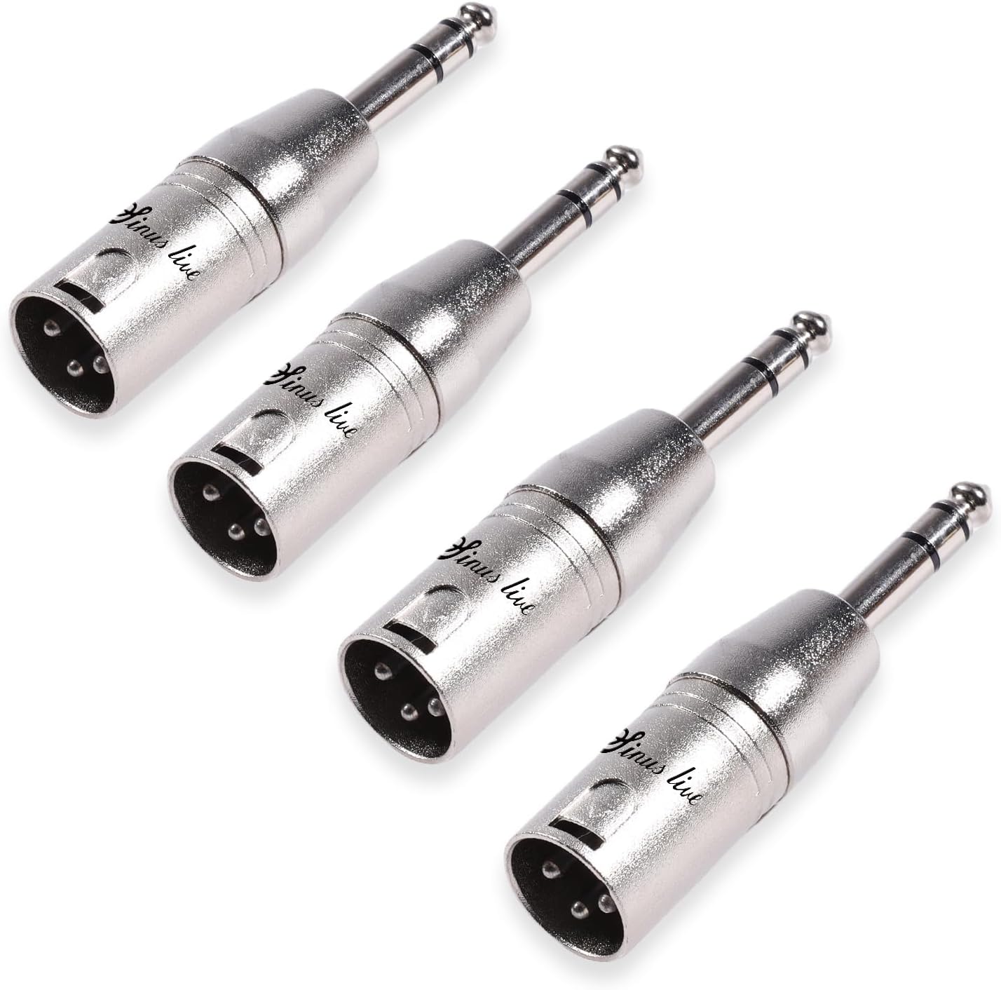 Amazon.com: SINUS LIVE 4 Packs XLR Female Male to 1/4" TRS Adapter ...