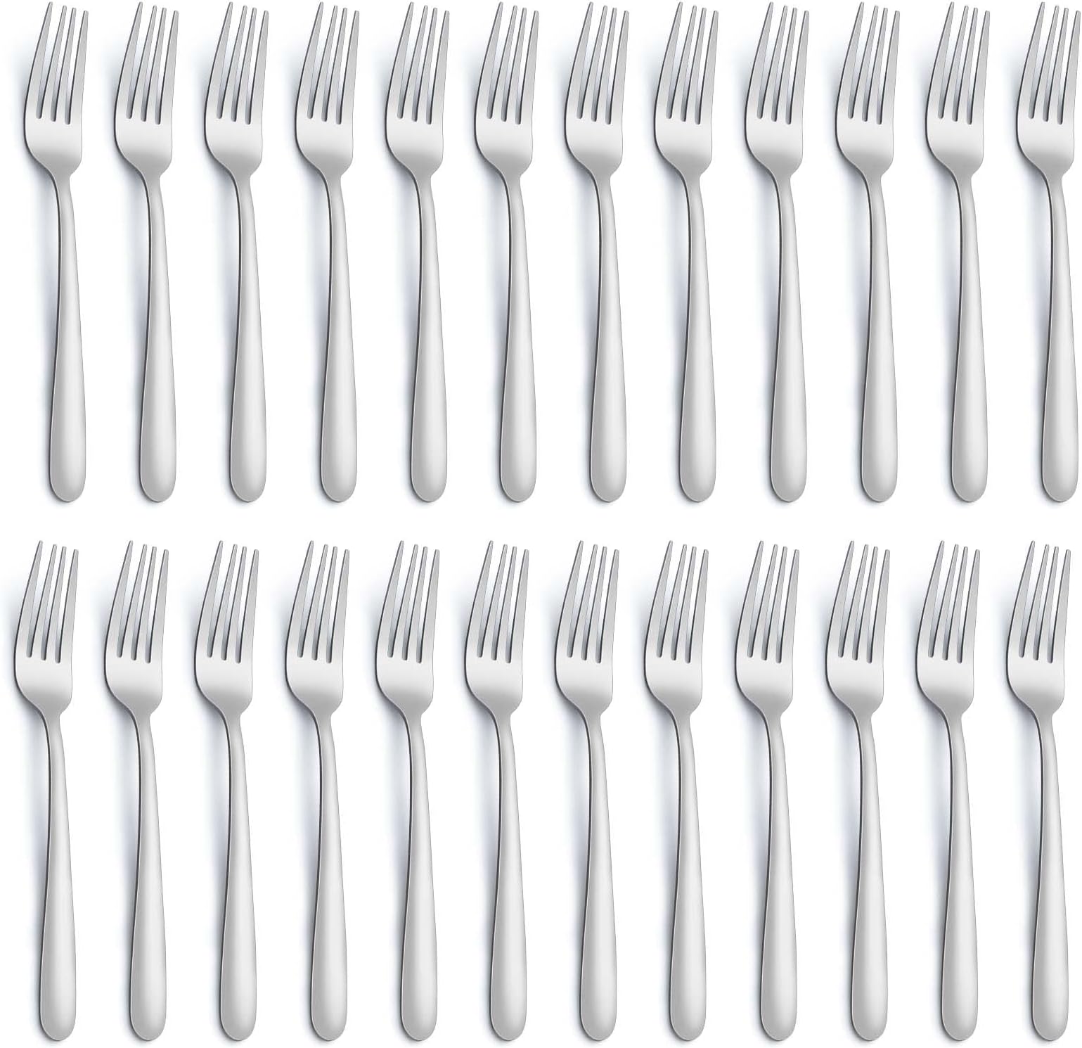 Amazon.com: Yiyiring 50 Pieces Stainless Steel Forks Silverware Set 6.7 ...