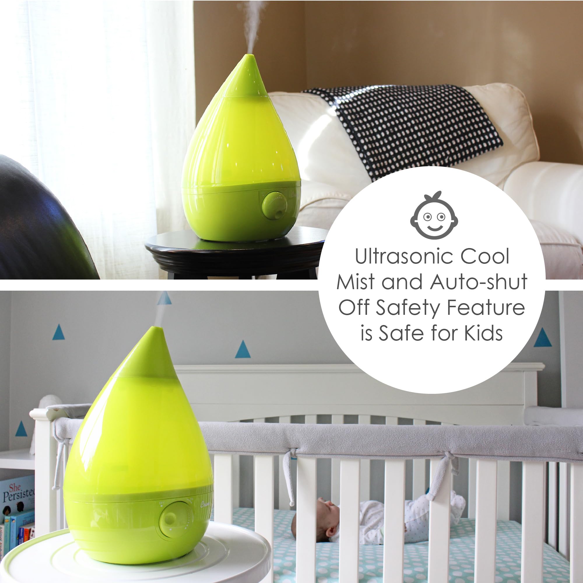 Crane Teardrop Humidifier Crane 1 Gal Cool Mist Teardrop Humidifier