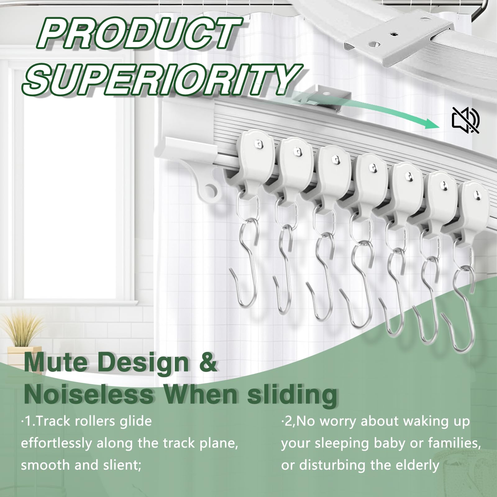 Snapklik.com : Flexible Curtain Track Ceiling Mount 7m 23 Ft Curved ...