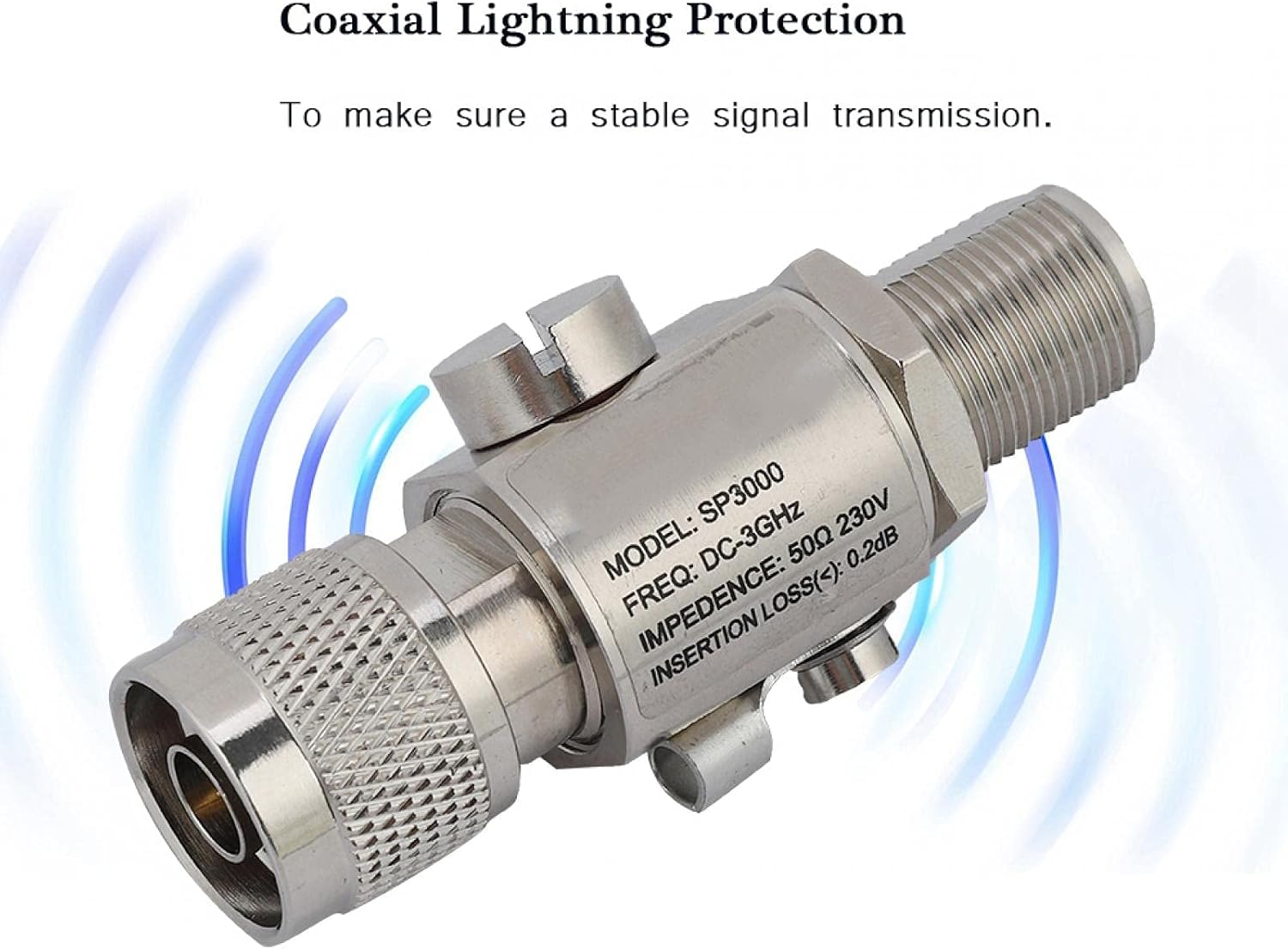 Gatuxe Lightning Arrestor, All Band Lightning Protection Coaxial ...