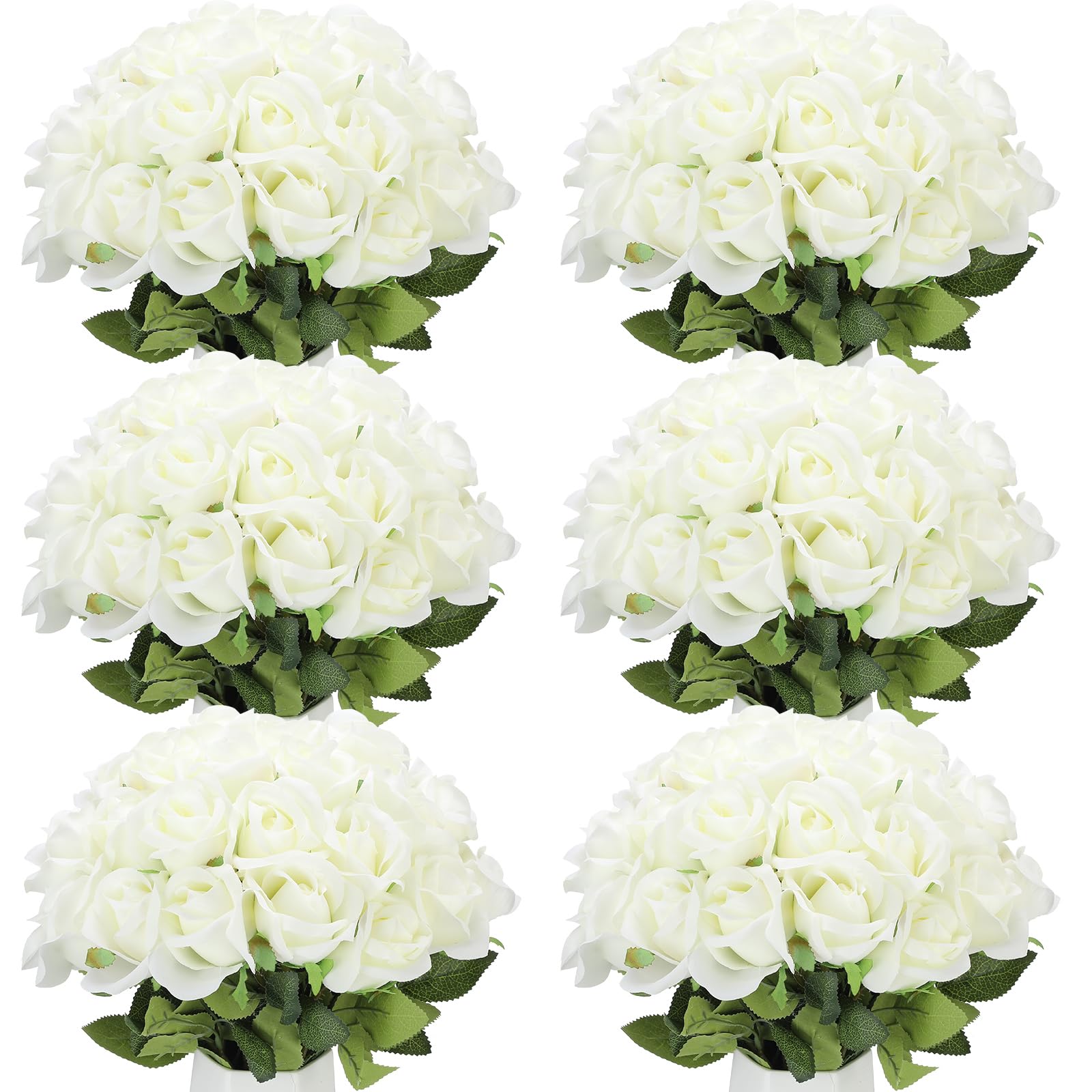 Amazon.com: 50 Pcs Artificial Rose Flower Realistic Silk Roses with ...