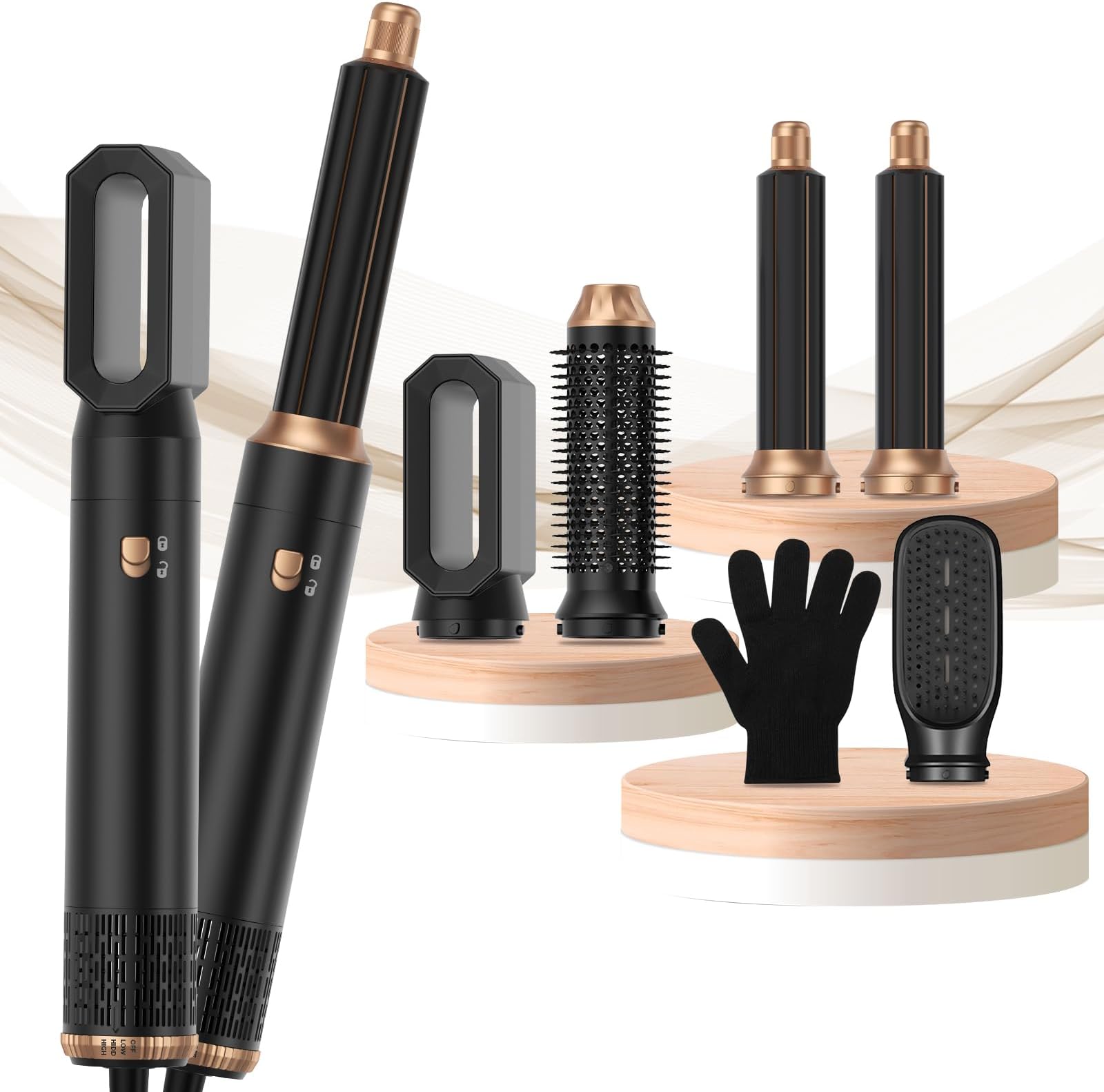 Amazon.com : Hair Blow Dryer Brush Set 5 in 1, 1000w Negative Hot Air ...