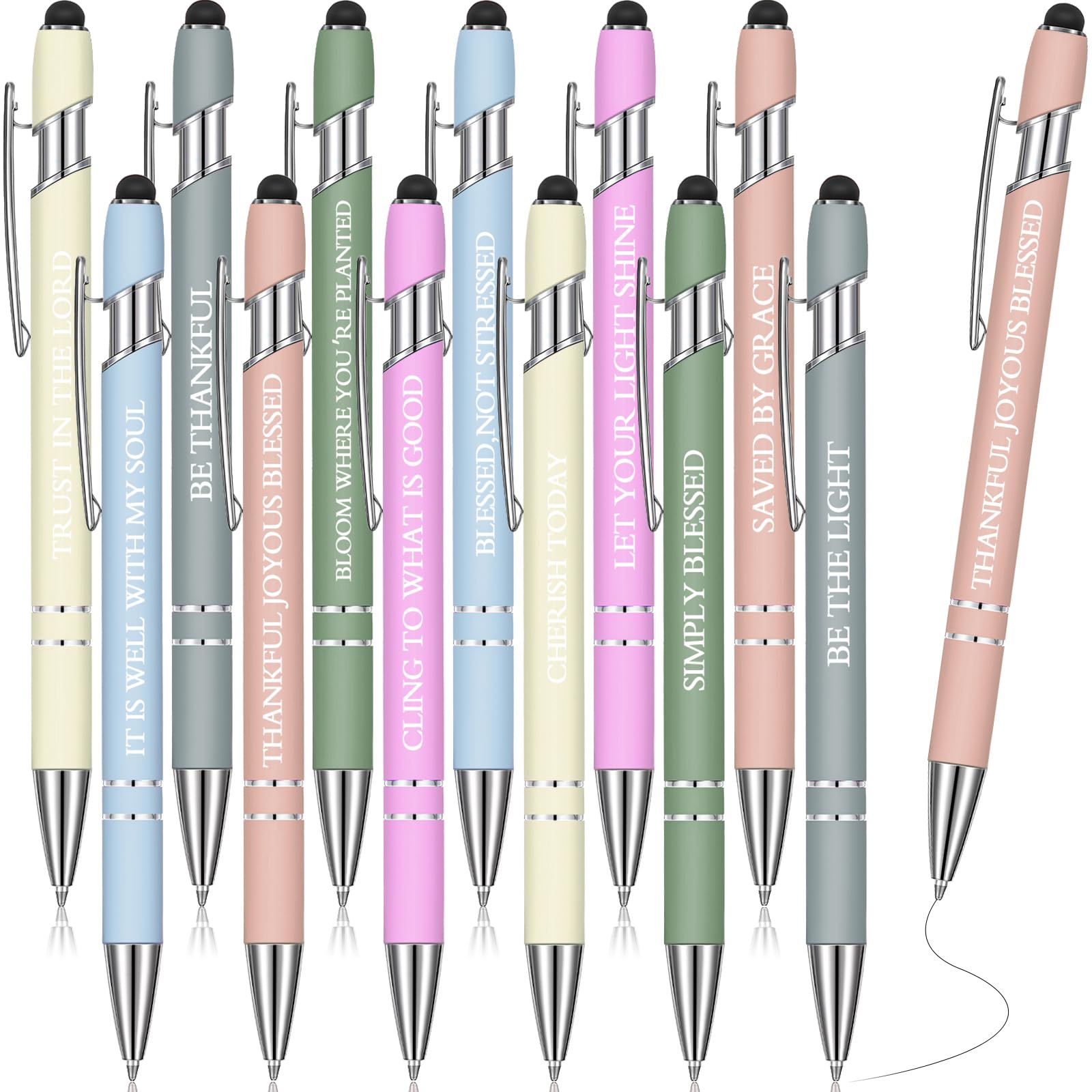 Amazon.com : Zonon 12 Pieces Inspirational Pens Bulk Motivational ...