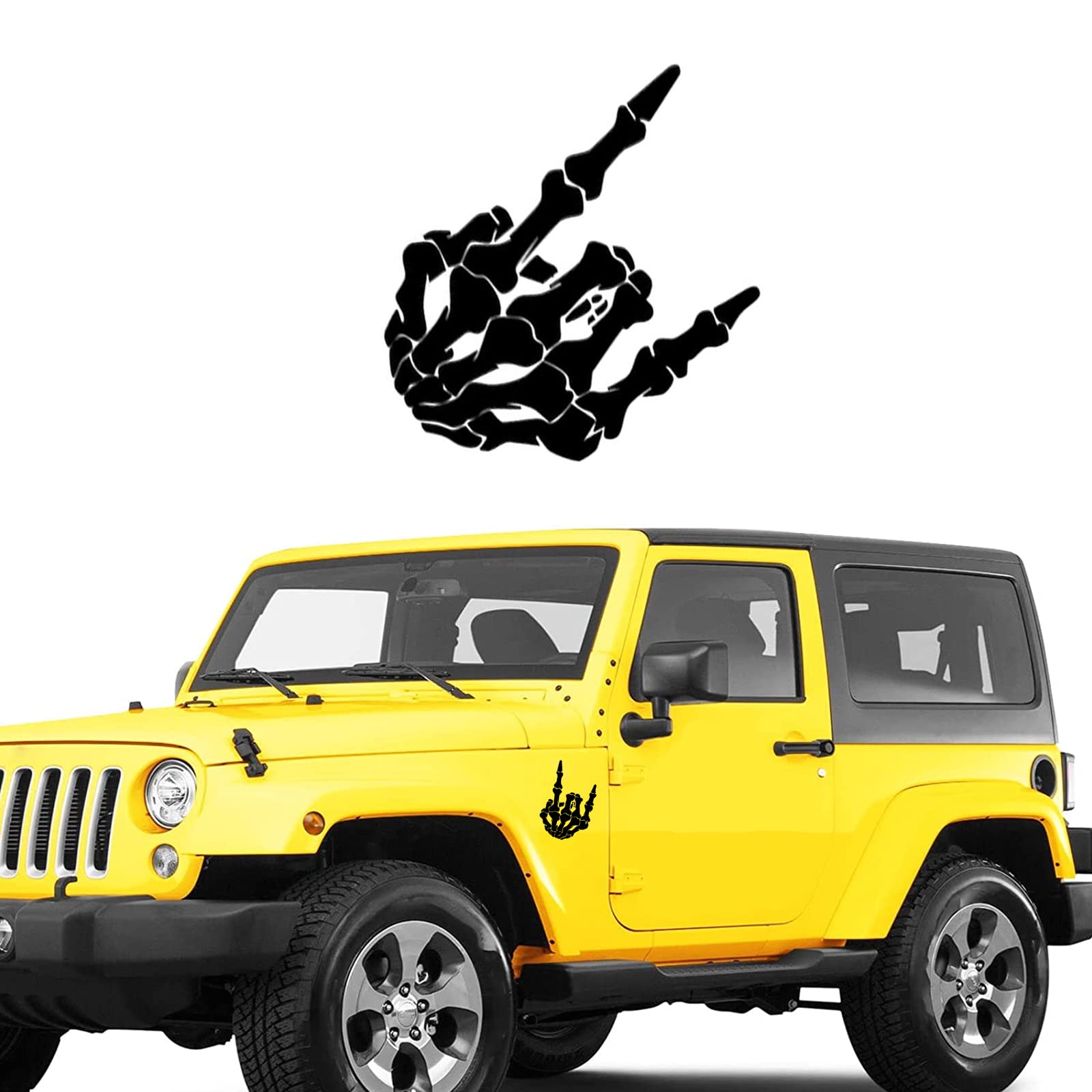 Snapklik.com : Yonput 1 PC Skull Skeleton Bone Middle Finger Flipping ...