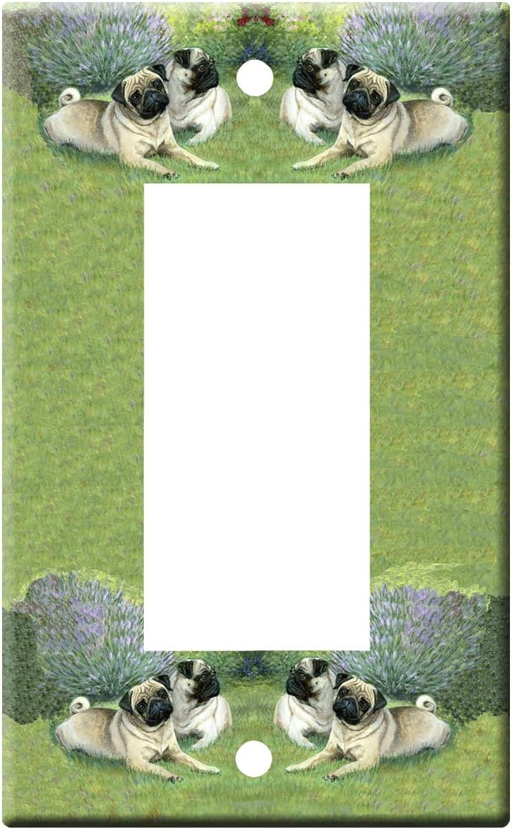 Gone Doggin Pug 3A Single Rocker Light Switch Plate – Metal Wall Plate ...