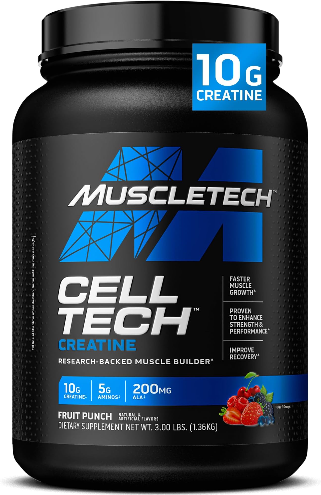 Amazon.com: MuscleTech Creatine Monohydrate Powder Platinum Pure ...