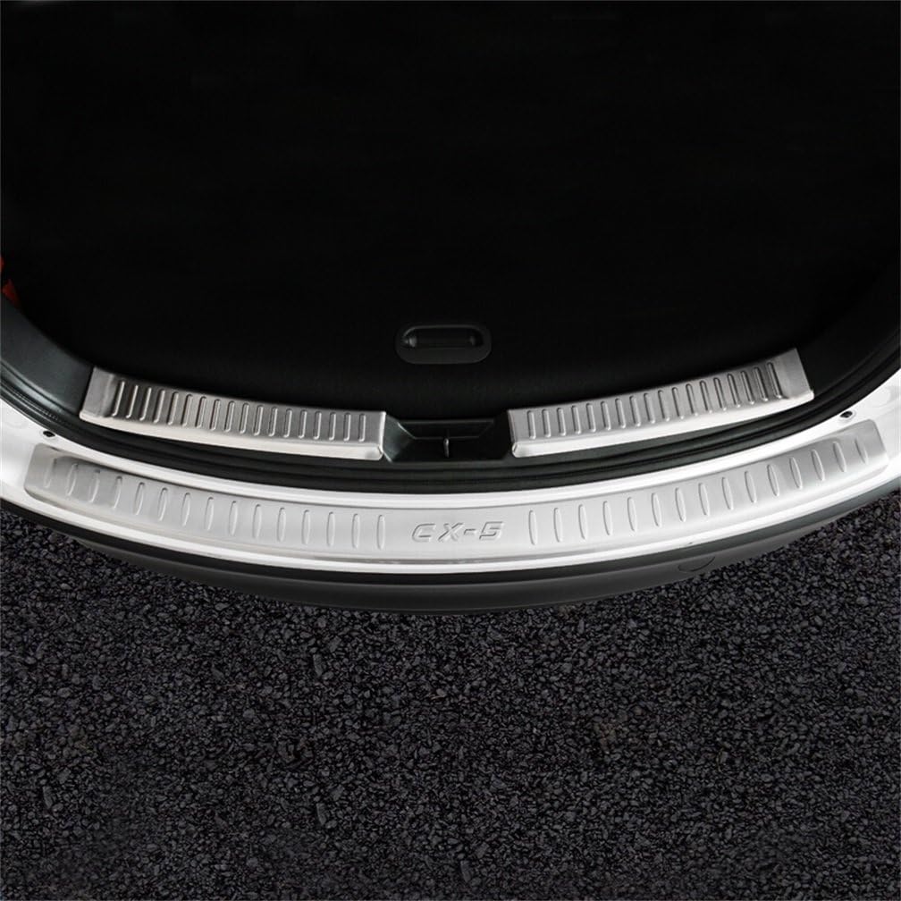 Amazon.com: Vesul Stainless Steel Inner and Outside Rear Bumper ...