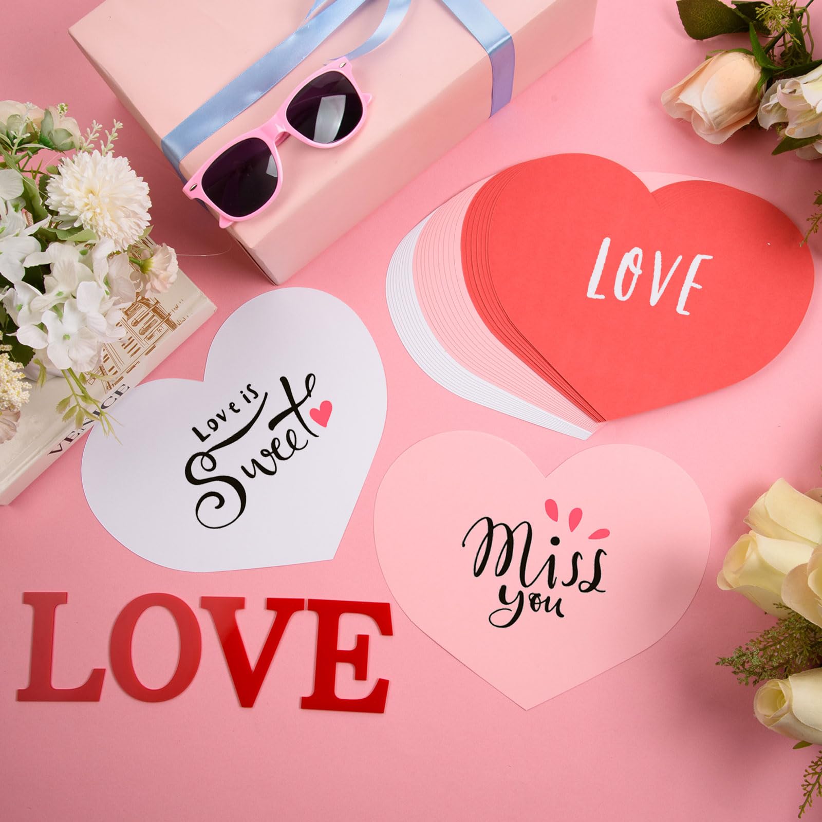 Snapklik.com : 36 Pcs Large Valentines Day Heart Cutouts Paper Hearts ...
