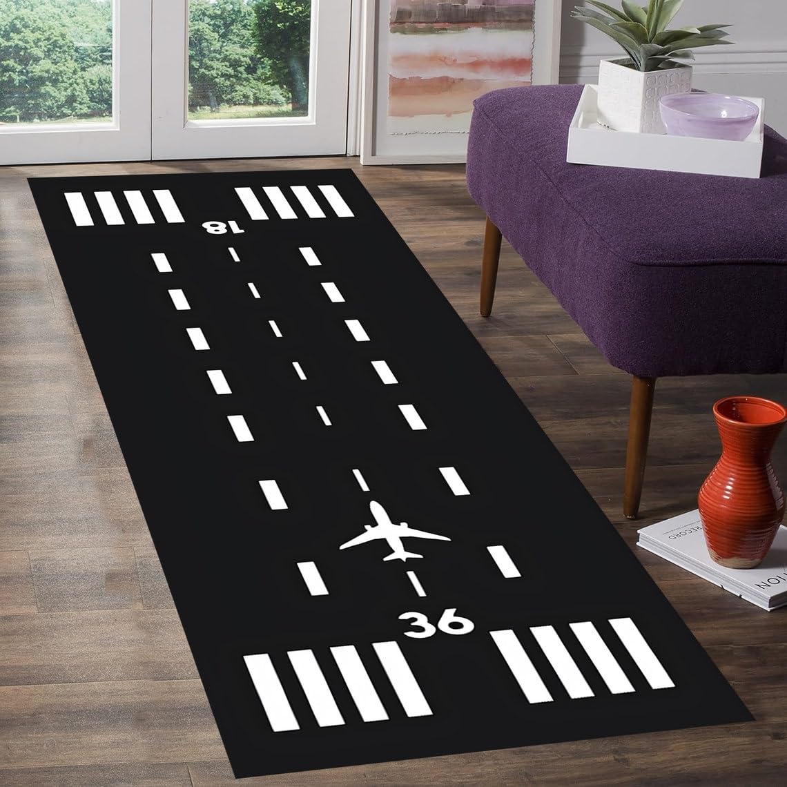 Amazon.com: Runway Rug,Track Rug,Aircraft Rug,Aviation Carpet,Airport ...