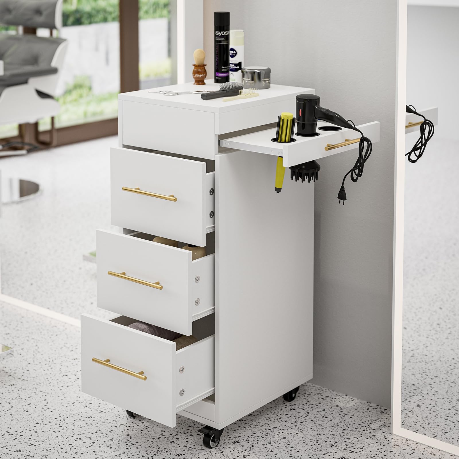 Amazon.com: Beauty Salon Station, Rolling Beauty Station for Hair ...