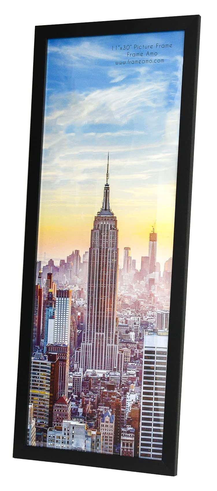 Frame Amo 11x30 Black Modern Picture or Poster Frame, 1 inch Wide ...