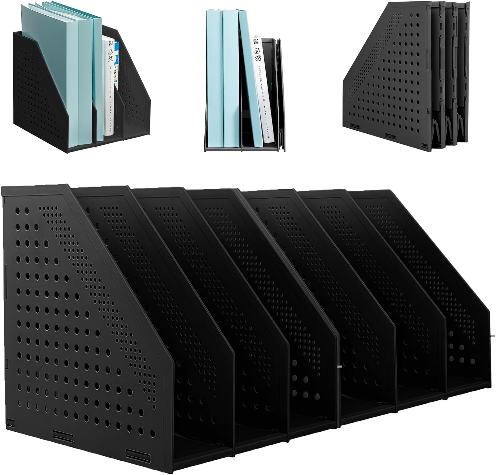 Elezeal Foldable Magazine File Holder Durable File Desktop Document ...