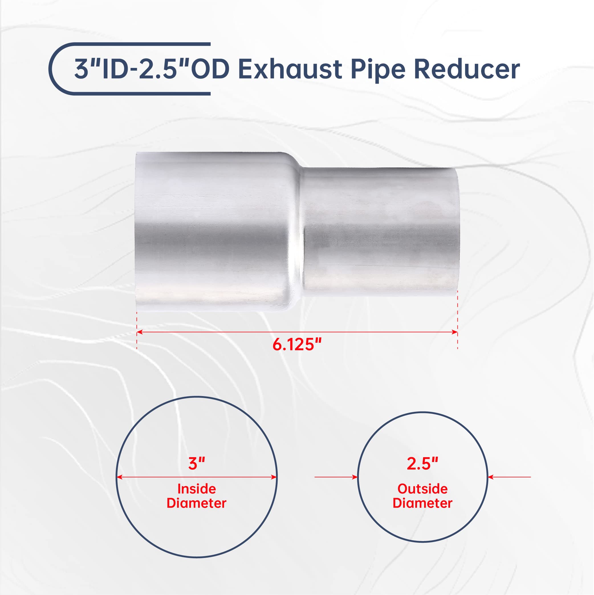 Snapklik.com : Exhaust Pipe To Component Pipe Adapter Reducer Kits 3 ...