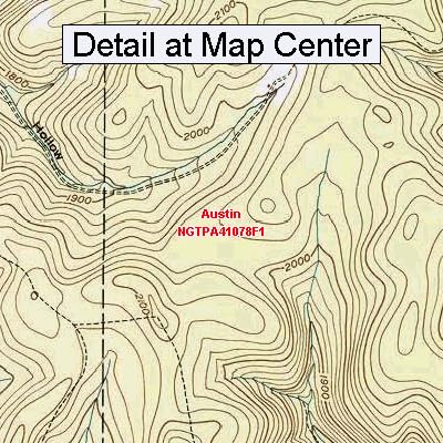 Amazon.com : USGS Topographic Quadrangle Map - Austin, Pennsylvania ...