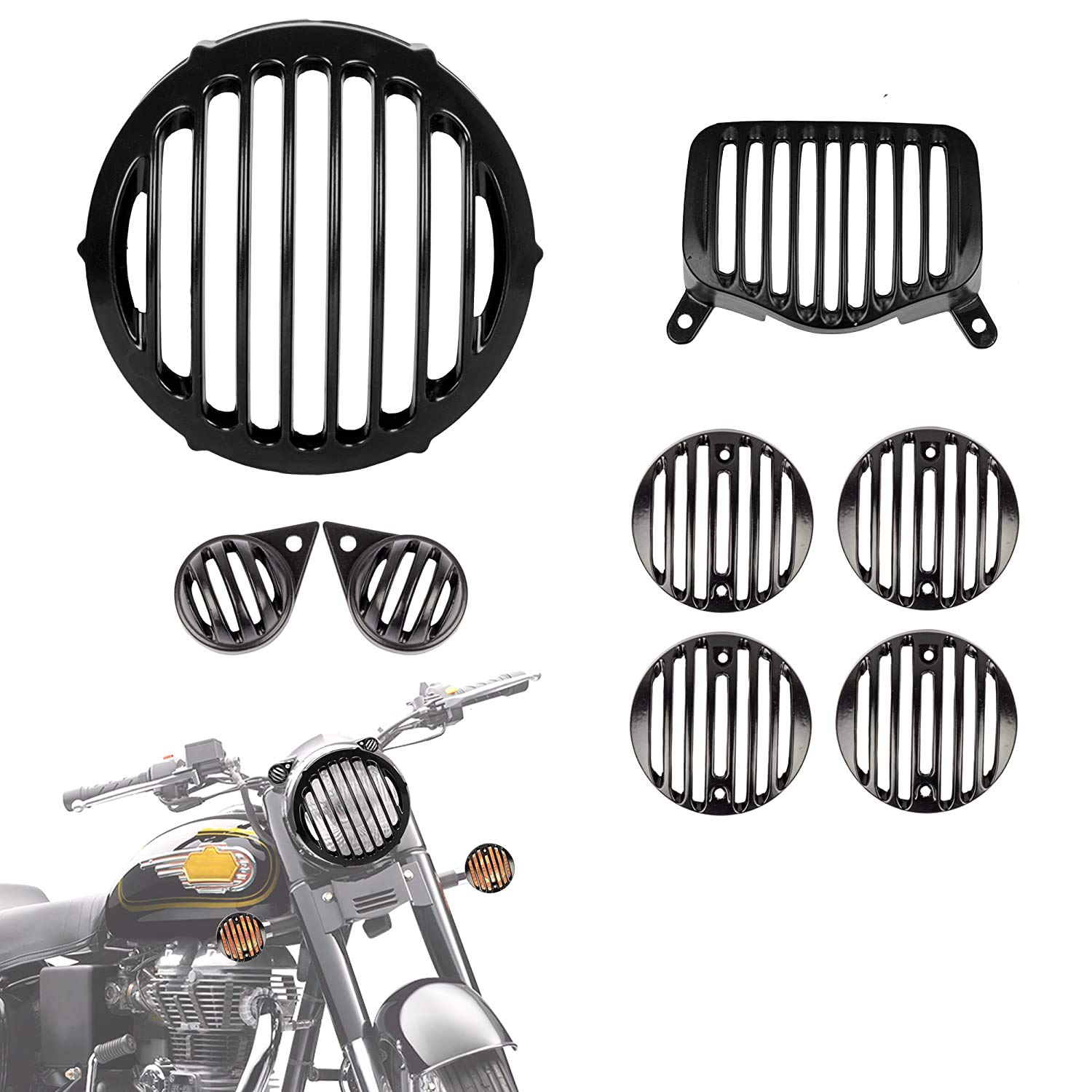 Buy Plastic Grill for Royal Enfield Bullet Standard 350 & Royal Enfield ...