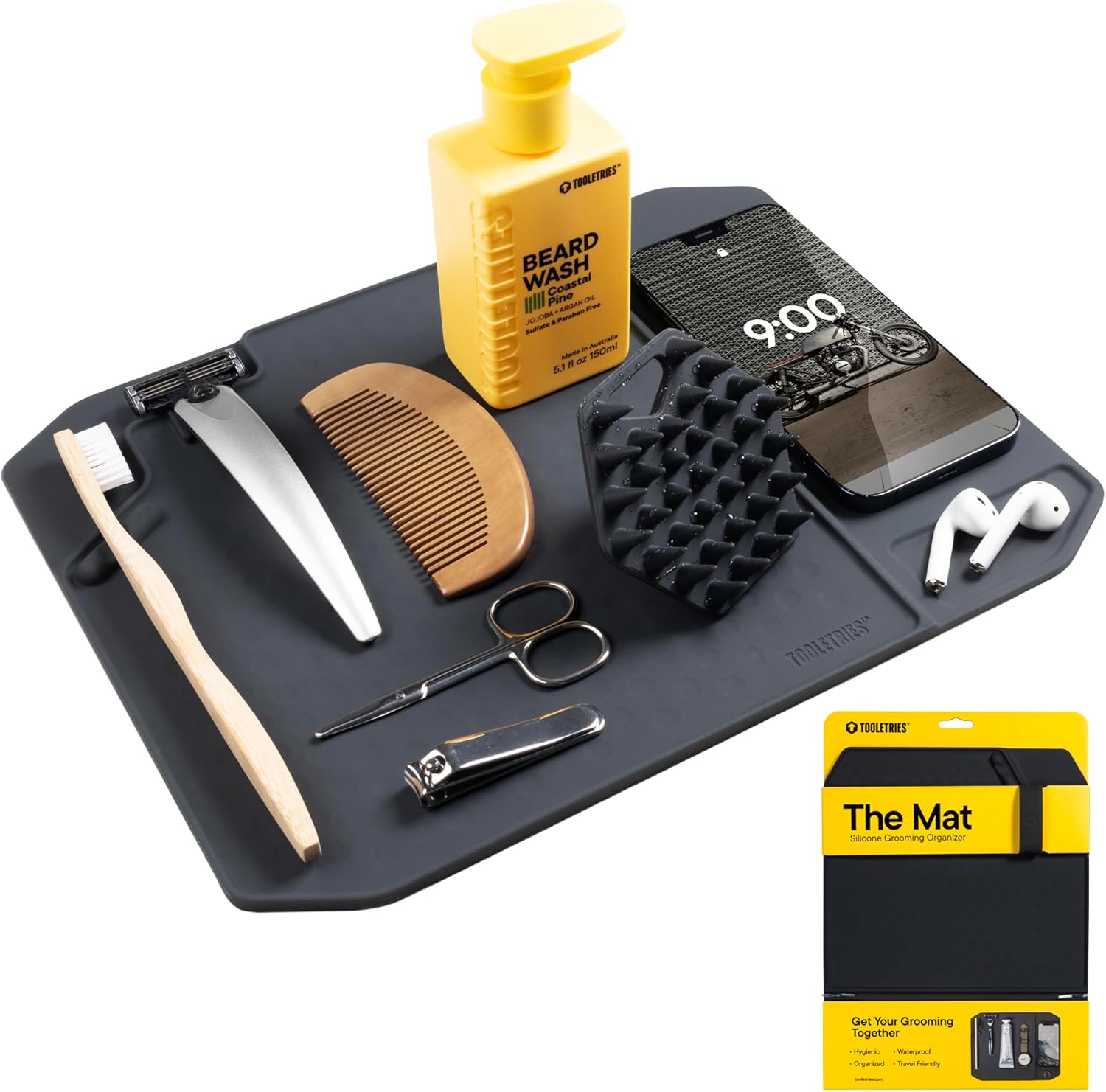 Amazon.com: TOOLETRIES The Mat - Waterproof Silicone Grooming Organizer ...