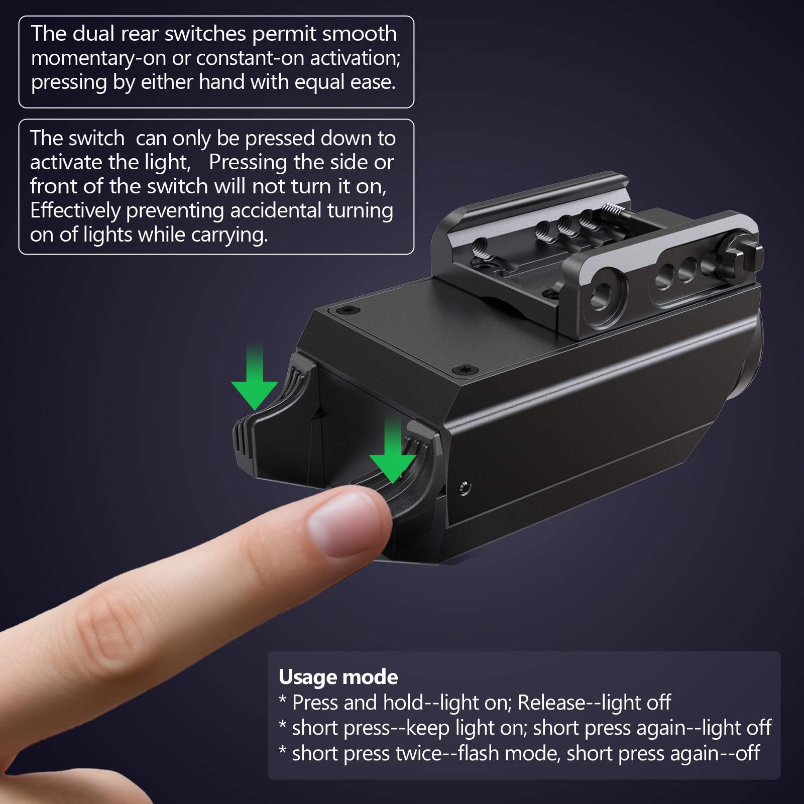 Pistol Light VTIGER PL1 Mini - 1000 Lumen Compact Weapon Light With ...