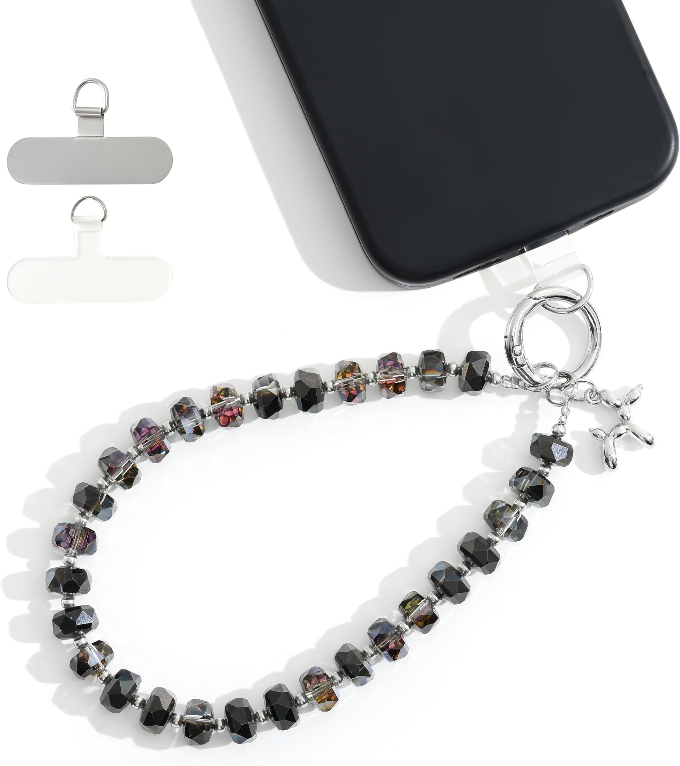 Amazon.com: TENOC Beaded Phone Wrist Strap, Cellphone Lanyard Chain ...