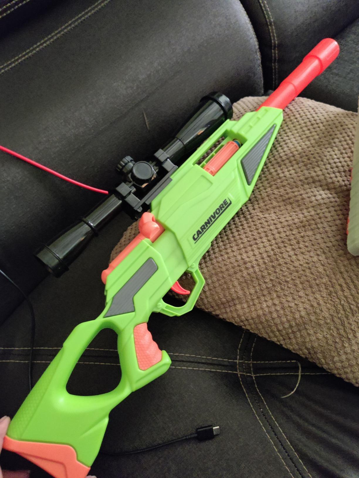 Buzz Bee Air Warriors Carnivore Toy Gun with Bolt Action Blasting (22m ...