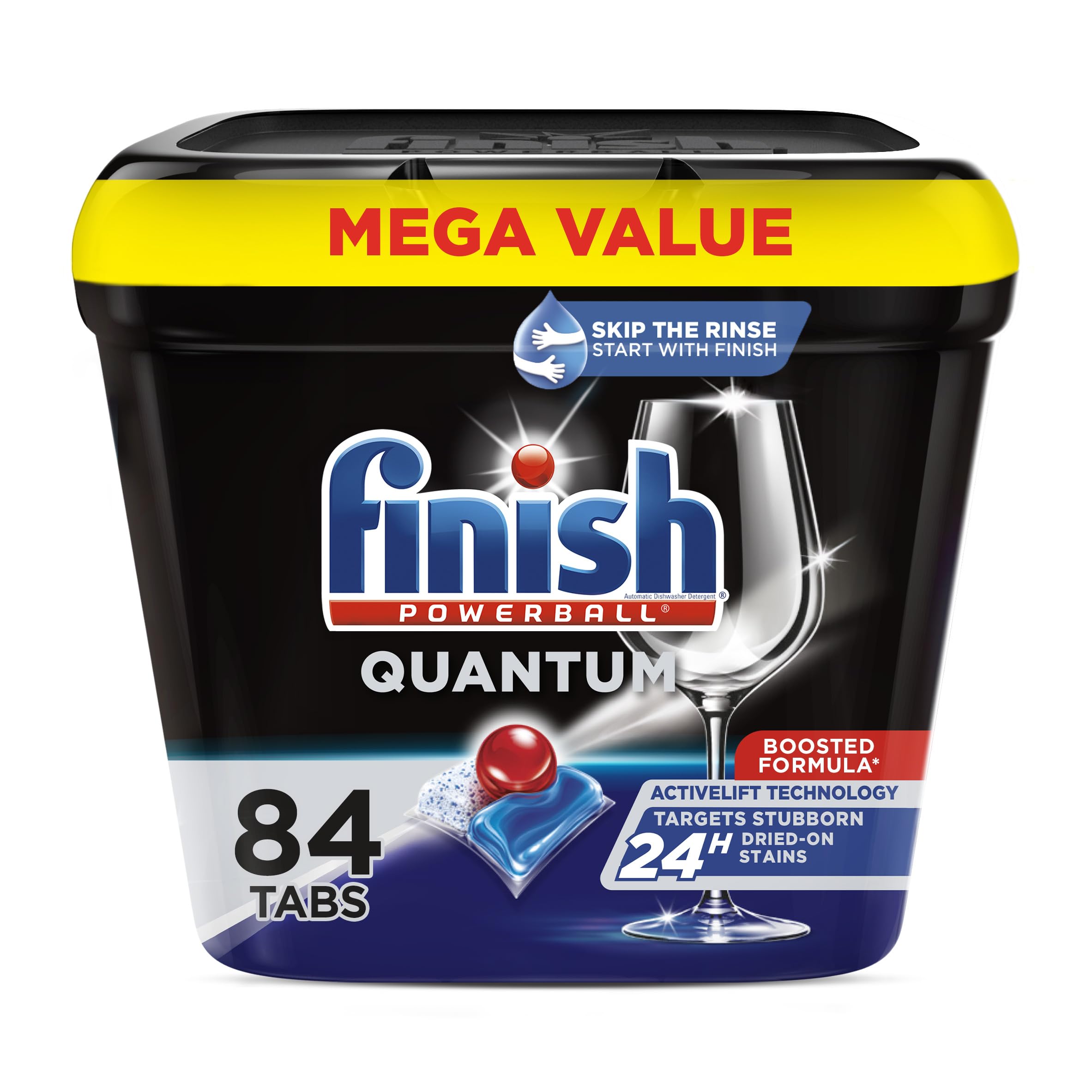Amazon.com: FINISH Quantum Powerball, Dishwasher Pods, Dishwasher ...