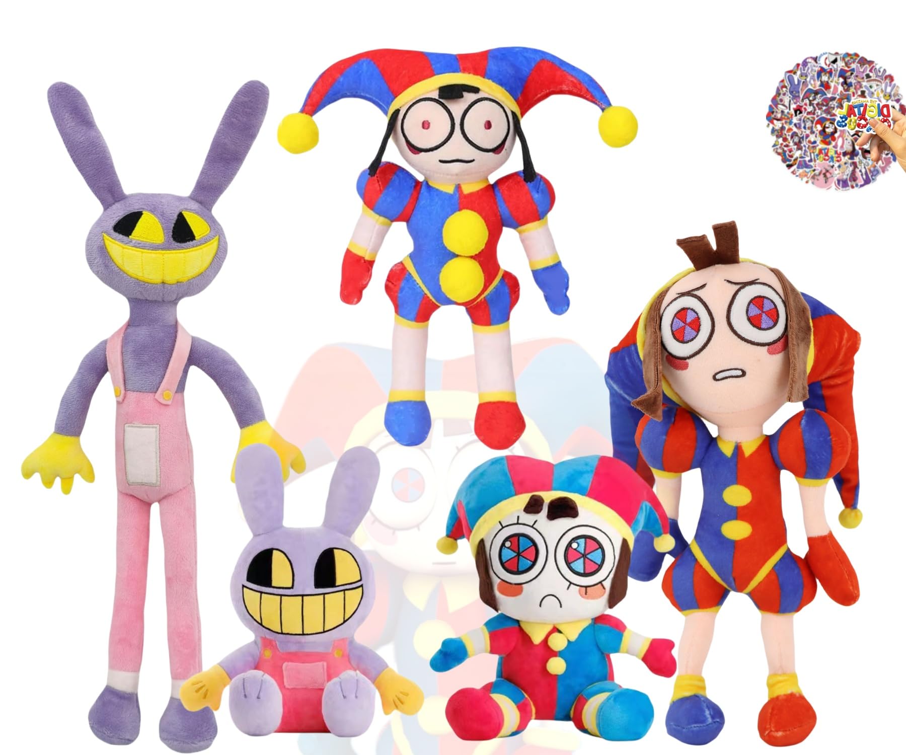 Adtemp 5 Piece Set The Amazing Digital Circus Plush Pomni | Desertcart ...