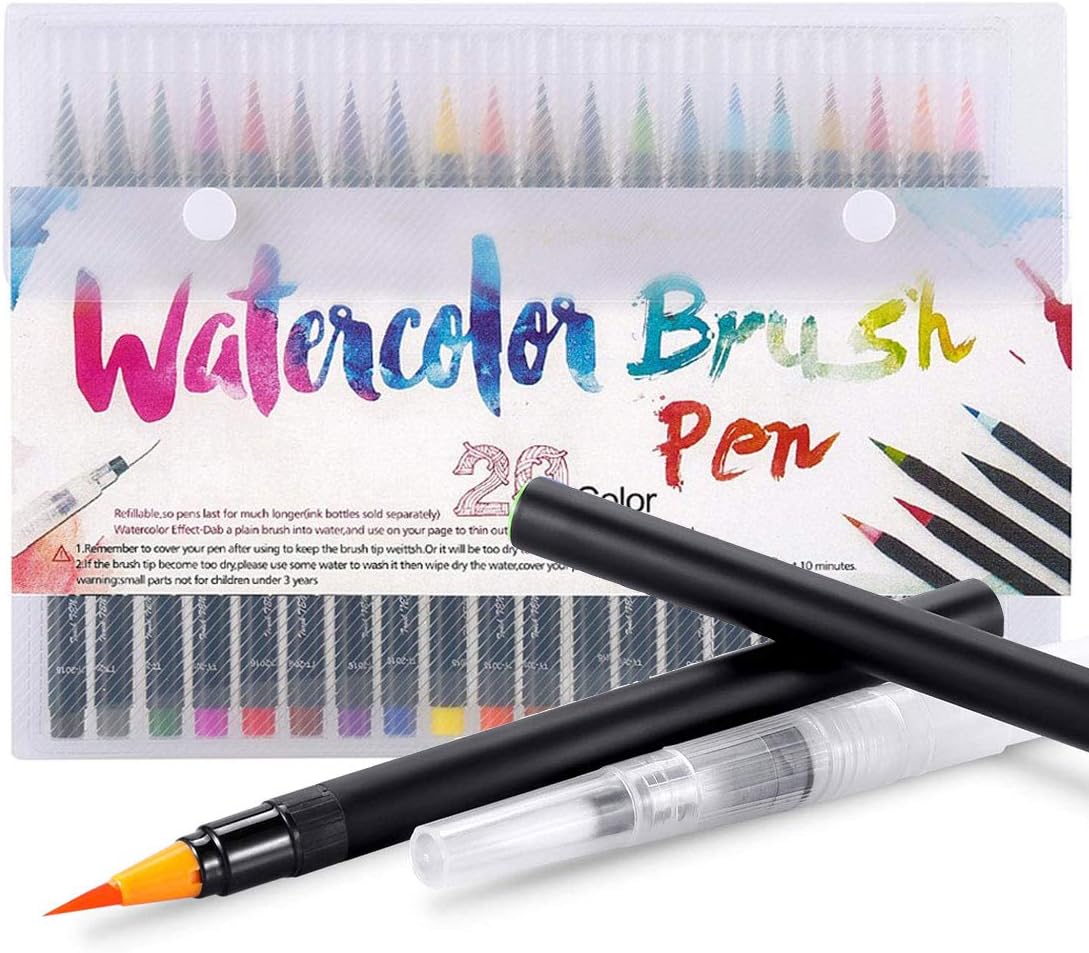 Amazon.com: Premium Watercolor Soft Brush Pen - Flexible Tip Painting ...